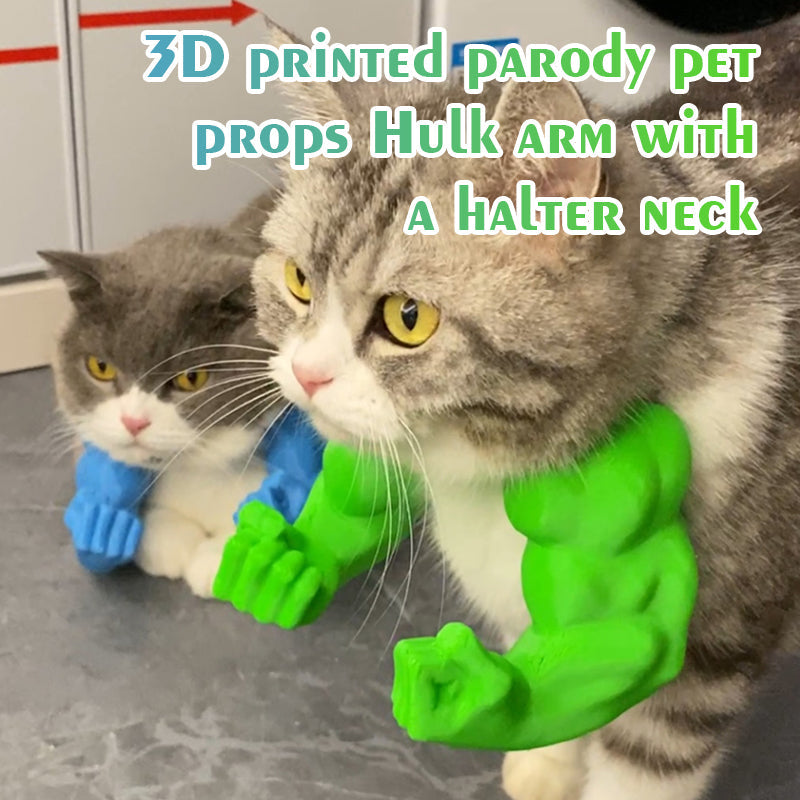3D printed parody pet props Hulk arm with a halter neck – OWOWPet